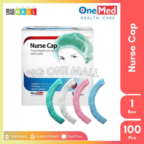 Promo Nurse Cap Onemed, Penutup Kepala Non Woven, Topi Perawat Hair Cap ...