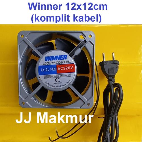 Jual Cooling Fan Winner Metal 12x12cm 220V AC Kipas Angin Besi Kotak ...