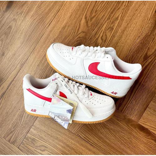 Jual Nike Air Force 1 Color of The Month White University Red Gum - 100 ...