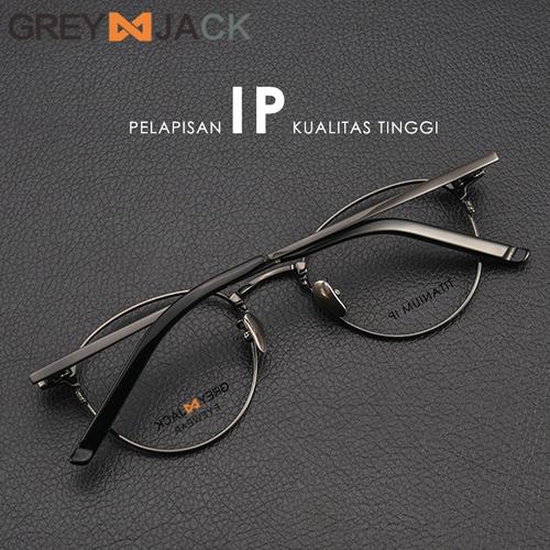 Promo Grey Jack Frame Kacamata Titanium Model Unik Vintage Elegant 960 ...