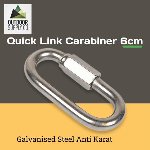 Promo Quick Link Karabiner 6cm Oval Carabiner Screw Lock Galvanised Steel - Jakarta Pusat ...