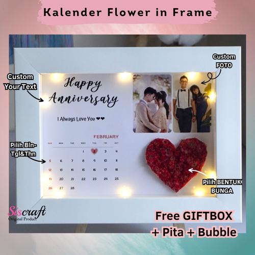 Jual Kalender Foto Frame dengan Bunga | Anniversary Wedding Wisuda ...
