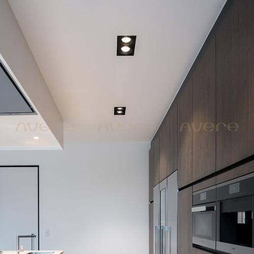 Jual Double Downlight LED Lampu Plafon Dua Mata Kotak Hitam Putih ...