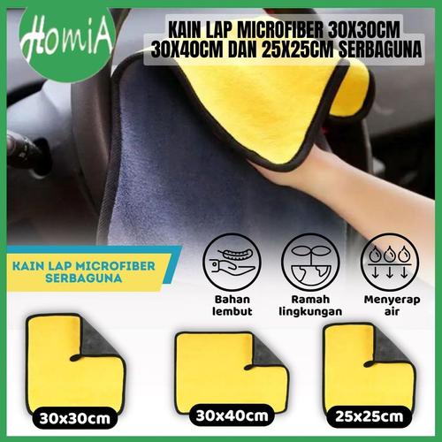 Jual Kain Lap Microfiber 30x30cm dan 30x40cm 2 Sisi Halus 500GSM ...
