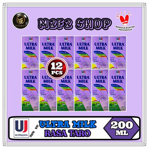 Jual Susu Ultra Milk Rasa Taro Kotak UHT - 200 ml (Harga 12 Pcs ...