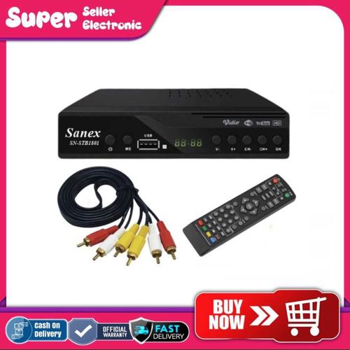 Jual Sanex Sn-Stb1801 Set Top Box Receiver Penerima Sinyal Tv Digital ...