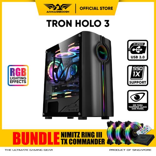 Promo Casing PC Gaming Armaggeddon Tron Holo 3 Micro ATX | RGB ...