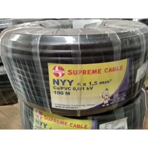 Jual KABEL NYY 4X1.5 SUPREME PER ROLL 100M KAWAT HITAM TUNGGAL - Kota ...