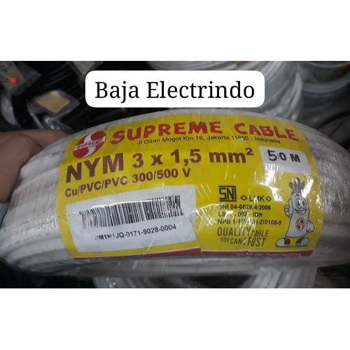 Jual KABEL NYM 3X1,5MM SUPREME @ 50M NYM 3X1,5 3X1.5 MM 50 METER - Jakarta Pusat - Baja ...