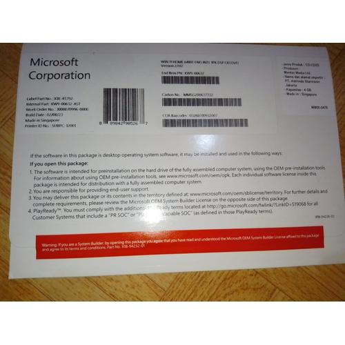 Jual Microsoft Windows 11 Home OEM Pack 64Bit Original Win 11 Home ...