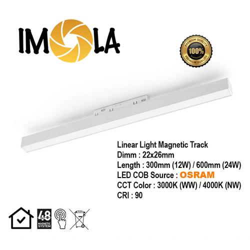 Jual White Magnetic Track System / Magnetic Linear Light - 12W, 3000K ...