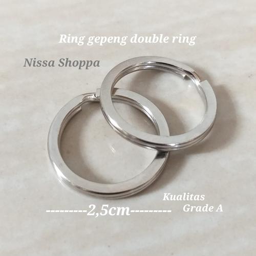 Jual Ring besi ukuran 2,5 cm ring gepeng gantungan kunci untuk ...