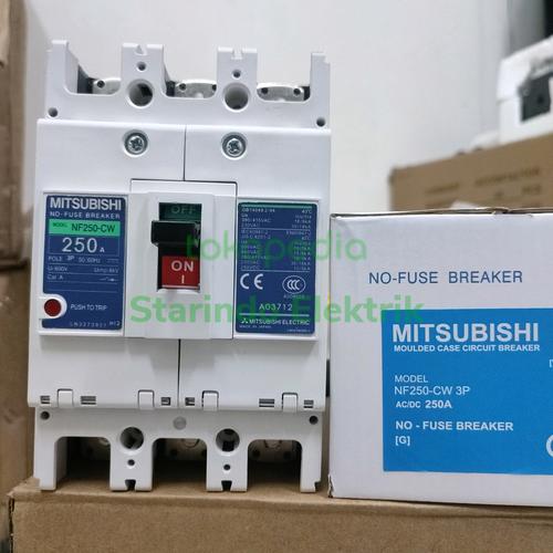 Jual MCCB NFB breaker Mitsubishi NF-250CW NF250CW NF250-CW 225A 250A ...
