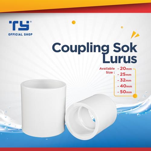 Jual TY Coupling Sok Lurus / Sambungan Pipa Pipe U – PVC by 3 Pawns ...