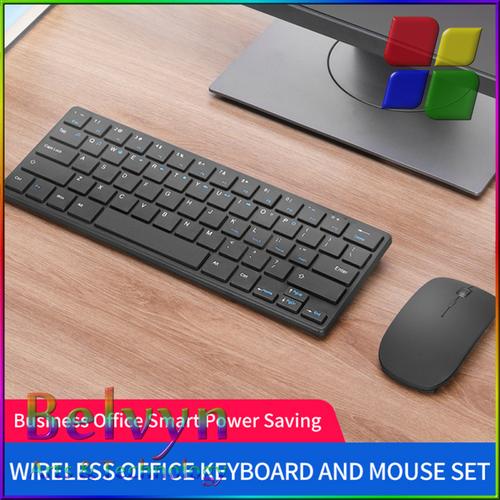 Jual Kimsnot Wireless Keyboard Mouse Combo Set Ergonomic 64 Keys KM-911 ...