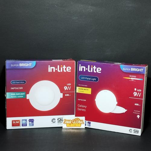 Jual Lampu downlight panel IB led inlite INPS628R bulat 9 watt - Putih ...