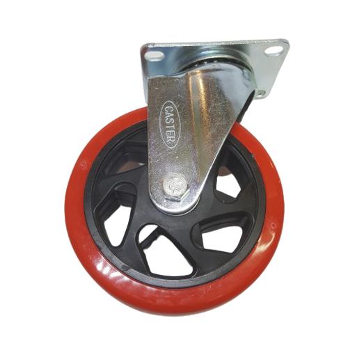 Jual Roda Pu 5 inch / Roda Trolley / Roda Troli Plat Hidup Kapasitas ...