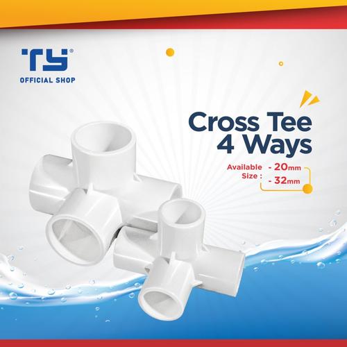 Jual TY Cross Tee T Four 4 Way Pipa Pipe U – PVC by 3 Pawns - GREY, 20 - Jakarta Barat - Mayin ...