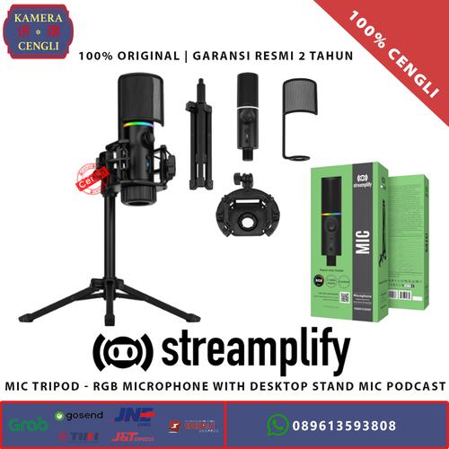 Jual Streamplify RGB Microphone With Tripod Mic Desktop Stand Mic ORI ...