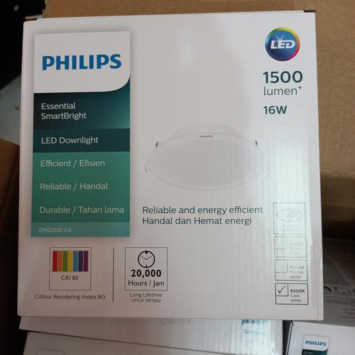 Jual led downlight philips dn020b g4 16w 7" essential smart bright ...