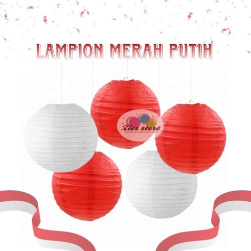 Jual Lampion Gantung Merah Putih / Lampion Kertas Dirgahayu RI 25cm ...