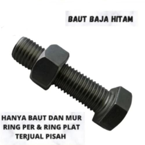 Jual baut mur baja m10 x30 - Kota Bandung - Raffteknik | Tokopedia