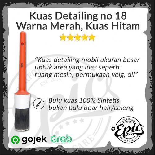 Jual Epic Auto Detailing Brush no 18 Warna Merah Ukuran Paling Besar ...