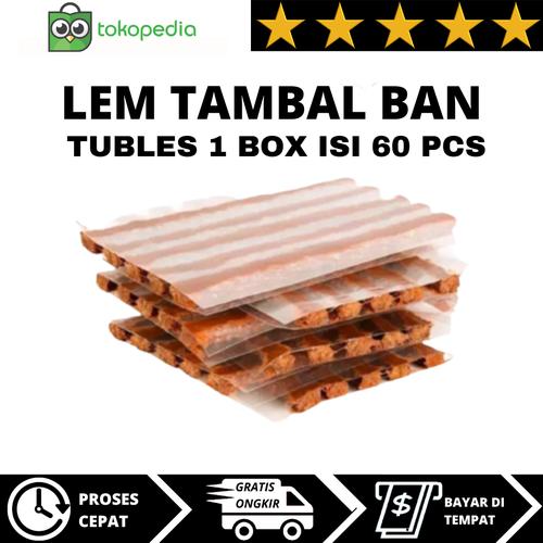 Jual 1 BOX Isi ulang alat tambal ban isi 12 lembar 60 pcs cacing Made ...