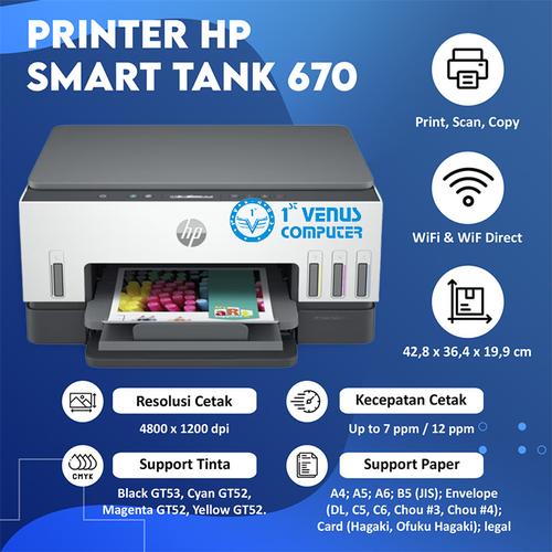 Jual Hp Smart Tank 670 (Infus) /Print Scan Copy Wireless Duplex - Kota ...