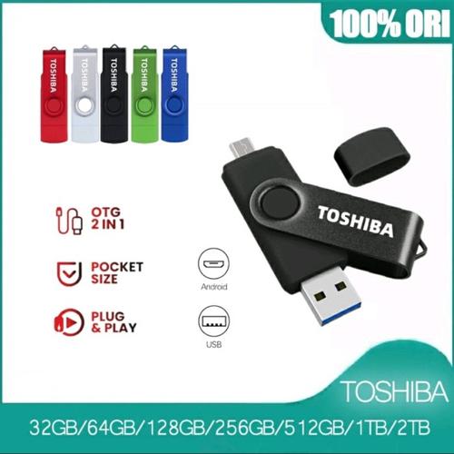 Jual Original Flashdisk Toshiba Dual OTG USB 3.0 32GB 64GB 128GB 512GB 2TB - Hitam, 2TB - Kota ...