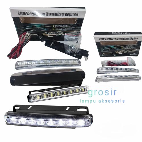 Jual sepasang lampu DRL foglamp KRISTAL cristal 8 mata | LED DRL GRILL ...