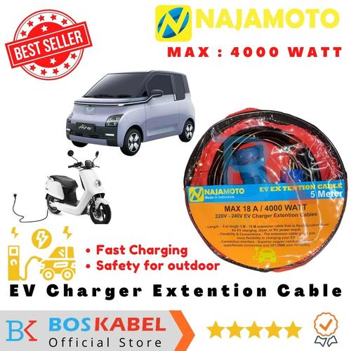 Jual Kabel perpanjangan Mobil Listrik (EV Charger Extention) 4000/ 6000Watt - Max 4000 Watt, 1 ...