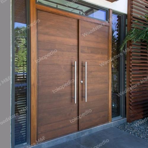 Jual Pintu jati solid 2 pintu model tanpa bingkai minimalis simpel ...