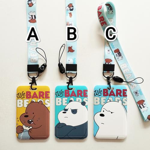 Jual We Bare Bears ID Card Holder Lanyard 1 Grizzly Panda Ice Bear - E ...