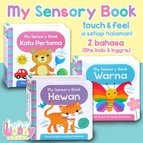 Jual [V] Bilingual My Sensory Book WARNA & KATA PERTAMA touch & feel ...
