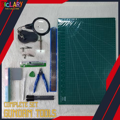 Jual Gundam Gunpla Toolkit Alat Rakit Complete Set Tang Cutting Mat ...