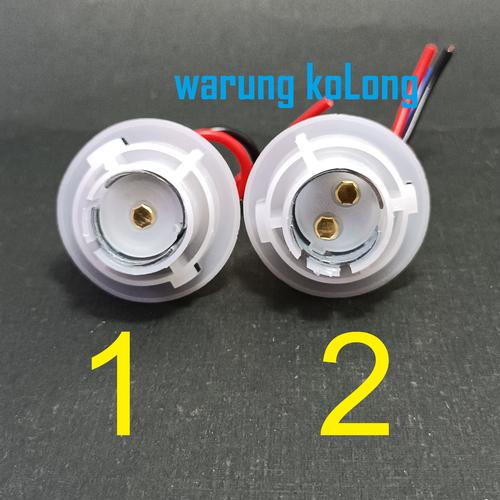 Jual Soket Lampu 1 2 Piting Plastik Kaki socket lamp rumah Rem Reting ...