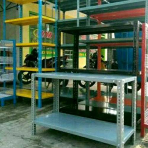 Jual rak plat besi siku P 100 L 40 T 35 susunan 2 plat - Putih - Kota ...