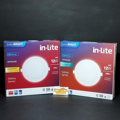 Jual Lampu downlight panel IB led inlite INPS628R bulat 12 watt - Putih ...