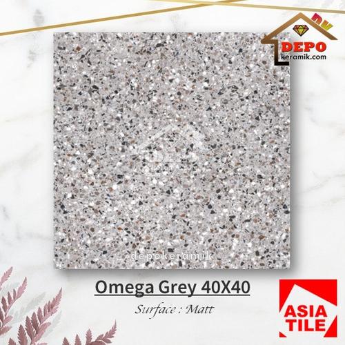 Jual Asia Omega Grey 40x40 Kw1 Keramik Lantai Matt Motif Terrazo ...