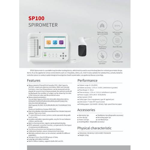 Jual Spirometry, Spirometer, Alat Tes Kinerja Paru, Merk Contec,Type SP ...