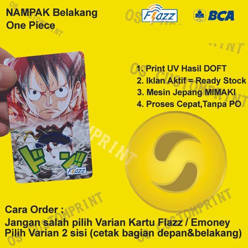 Jual CUSTOM KARTU FLAZZ BCA GENERASI 2 ATAU EMONEY - ONE PIECE - FLAZZ ...