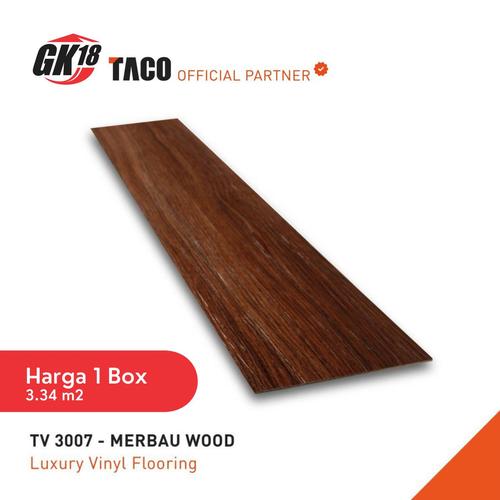 Jual TACO Vinyl Lantai 3mm - Vinyl Plank TACO Tebal 3mm-TV-3007 Merbau ...
