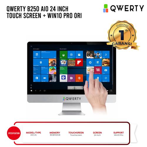 Promo MONITOR QWERTY B250 AIO 24INCH TOUCH SCREEN WINDOWS 10 - I3/8GB ...