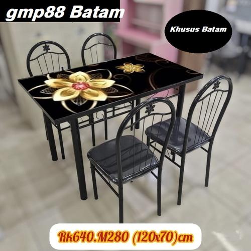 Jual MEJA MAKAN RK FURNIS KACA KILAT BESI 4K 6K [ BATAM ] - 6KURSI - 4 ...