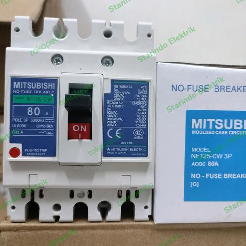 Jual MCCB NFB breaker Mitsubishi NF-125CW NF125CW NF125-CW 63A 80A - 63A - Jakarta Barat ...