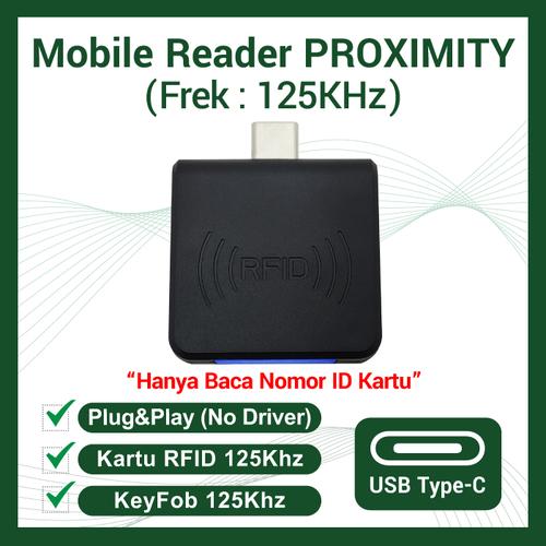 Jual Mobile Reader RFID PROXIMITY Card 125KHz Android USB Type-C No ...