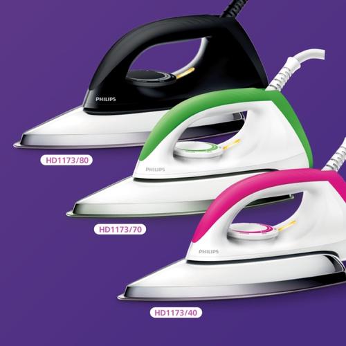 Promo Philips Setrika HD1173 / HD 1173 Dry Iron 350W 100% Ori - Hijau ...