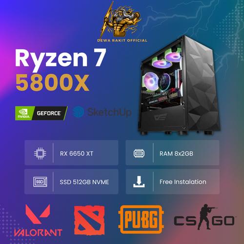 Jual Pc Highend | Ryzen 7 5800X | RX 6650 XT 8GB | 512GB NVME | HDD ...