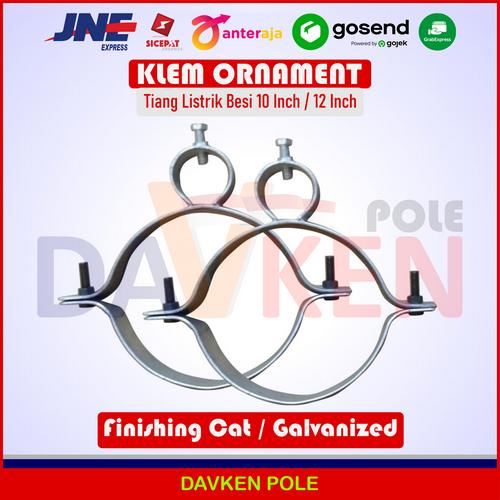 Jual Klem Stang Pipa Tiang Ornament Lampu PJU 10 Inch & 12 Inch - Cat ...
